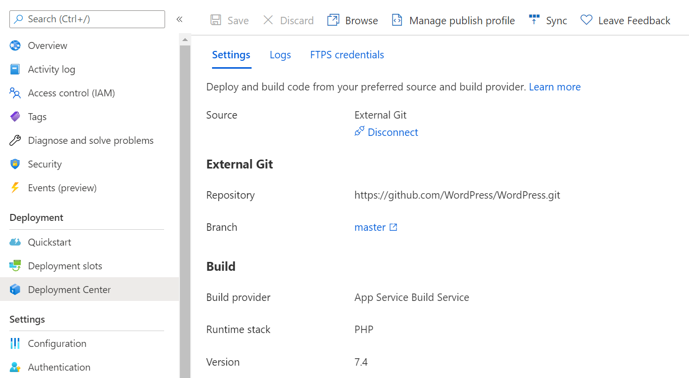 Deploying Wordpress On An Azure Web App Bitscry Blog